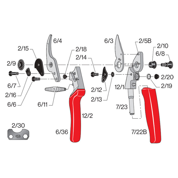 Felco 12 Medium Hand Rotating Handle Pruner - Forestry Tools